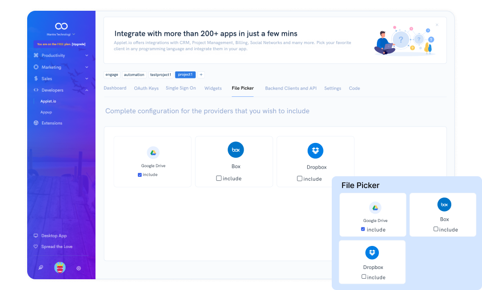 OAuth Keys | Applet.io by 500apps